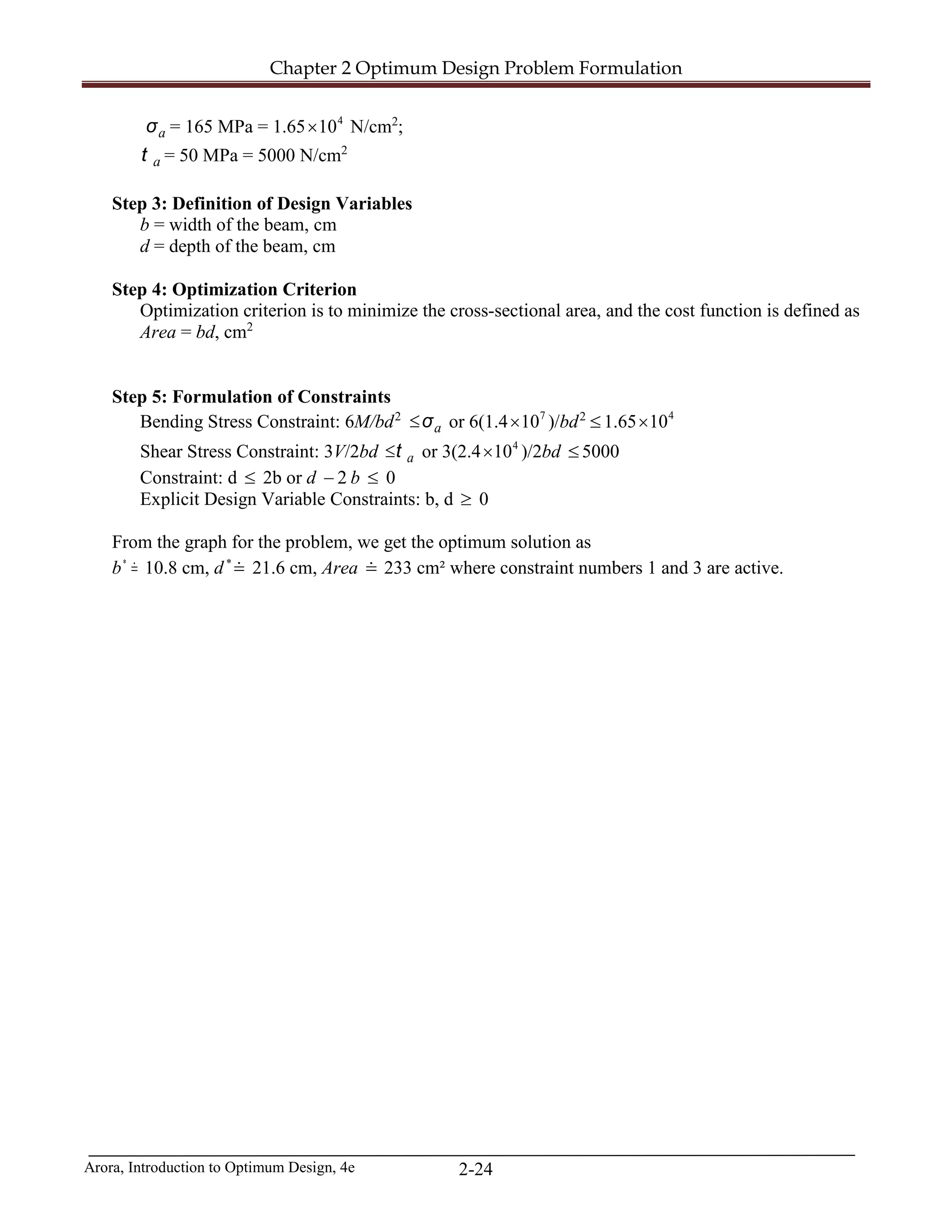 Introduction to Optimum Design 4th Edition Arora Solutions Manual | PDF