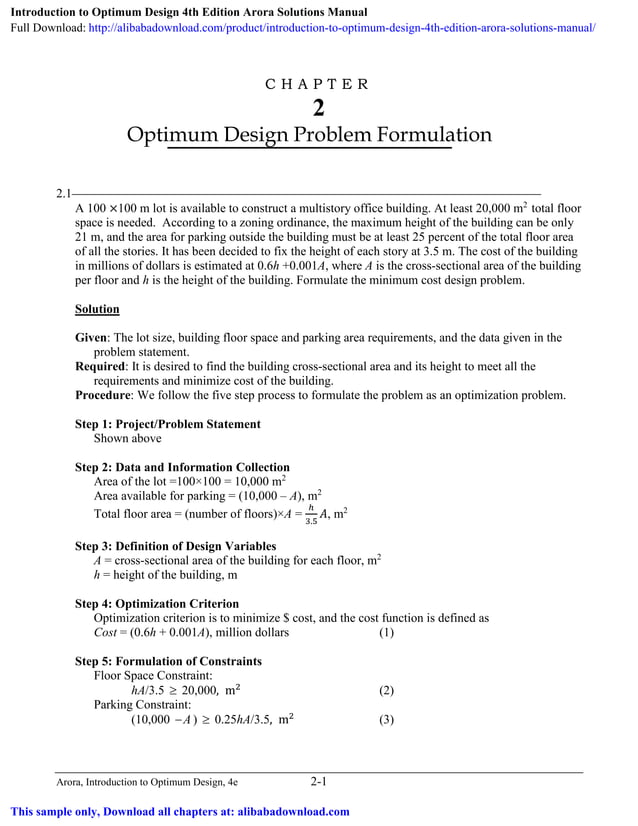 Introduction to Optimum Design 4th Edition Arora Solutions Manual | PDF | Gasoline Prices | Economy
