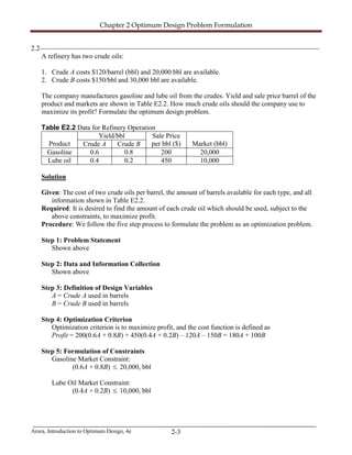 Introduction to Optimum Design 4th Edition Arora Solutions Manual | PDF