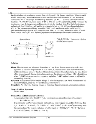 Introduction to Optimum Design 4th Edition Arora Solutions Manual | PDF