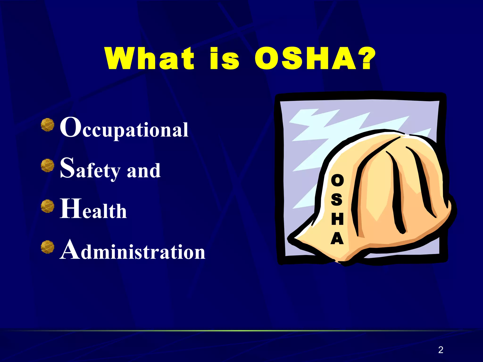 Introduction To Osha | PPT