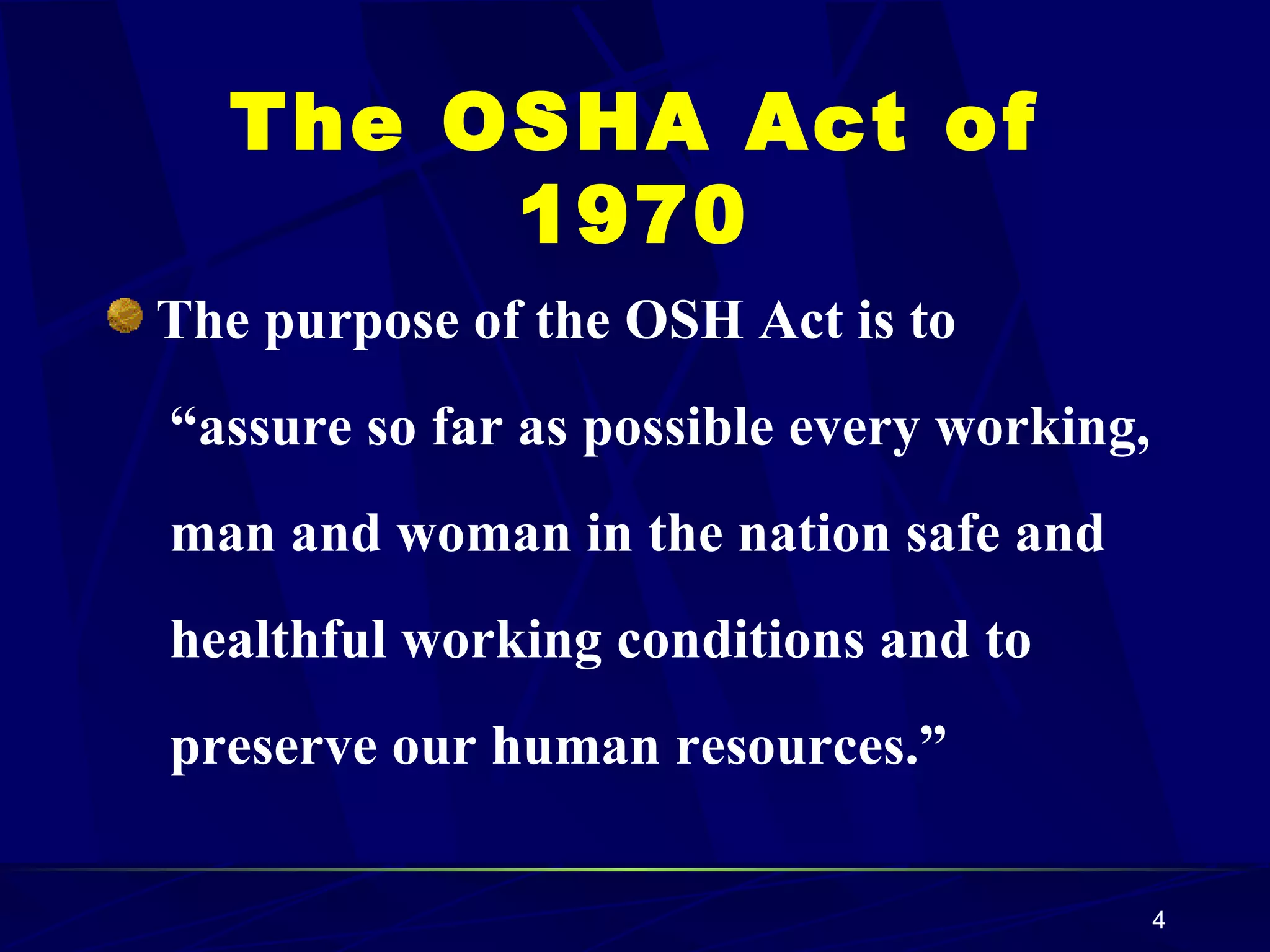 Introduction To Osha | PPT