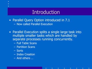 Introduction to Parallel Execution | PPT