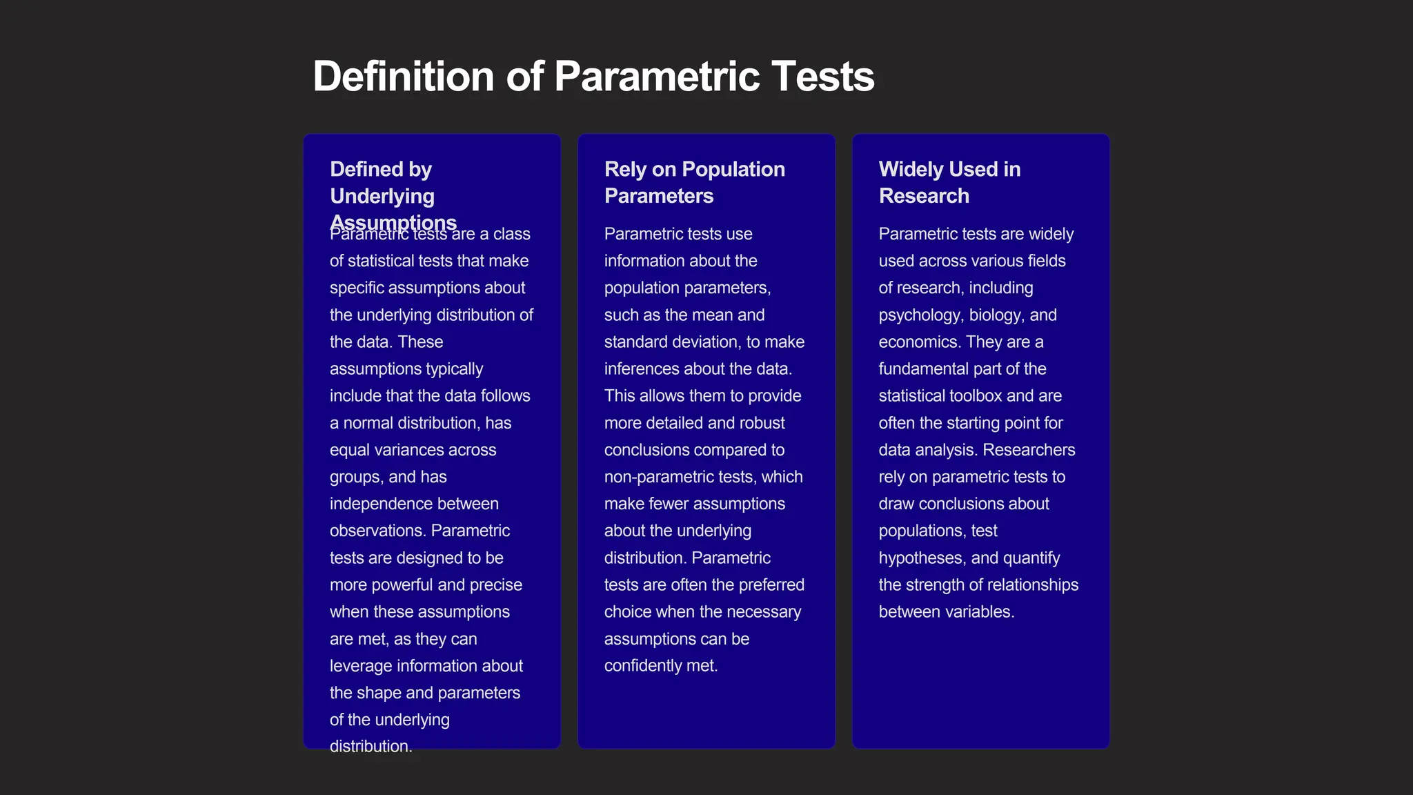 Introduction To Parametric And Non Parametric Testspptx Physics