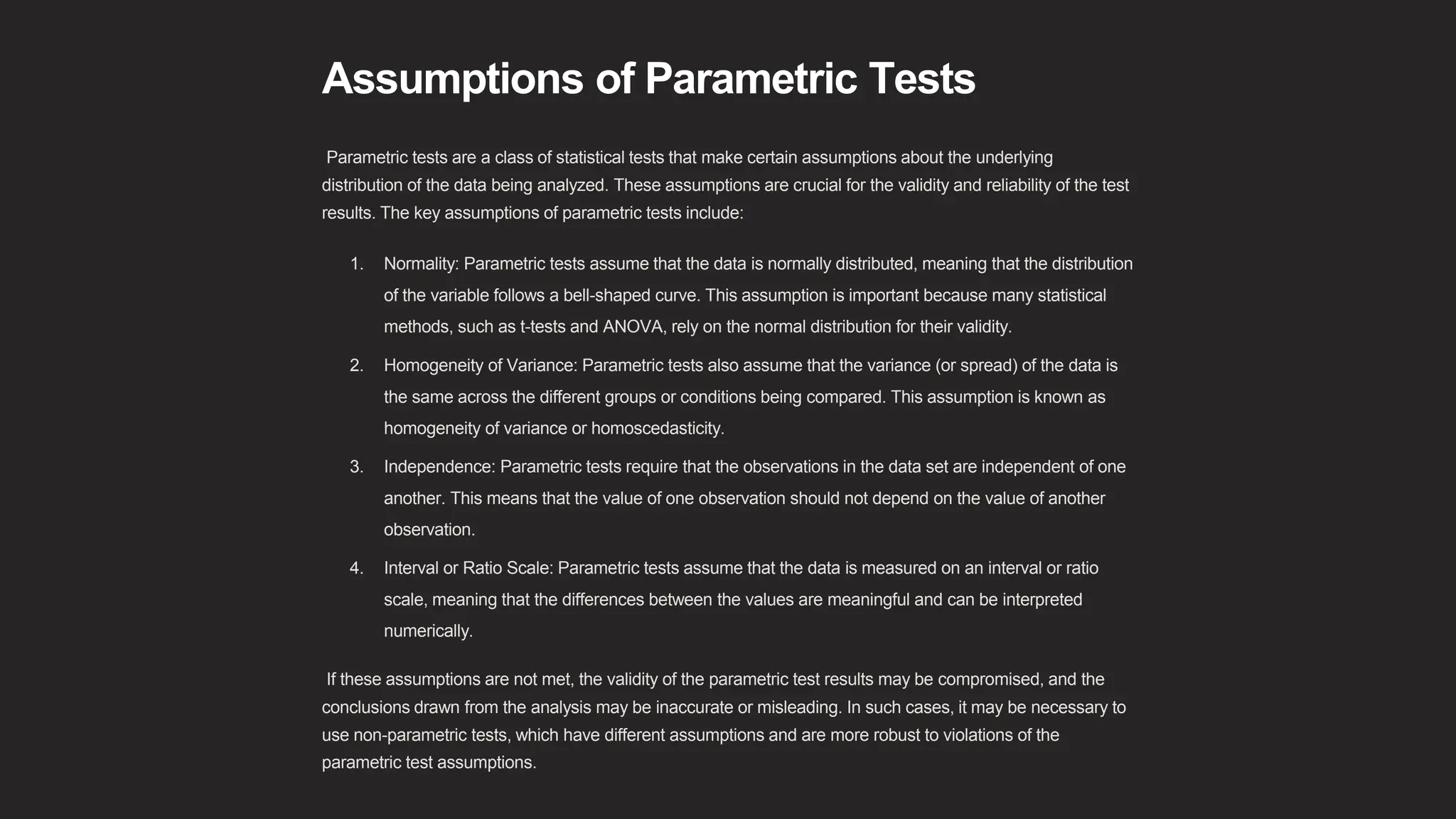 Introduction To Parametric And Non Parametric Testspptx Physics Science