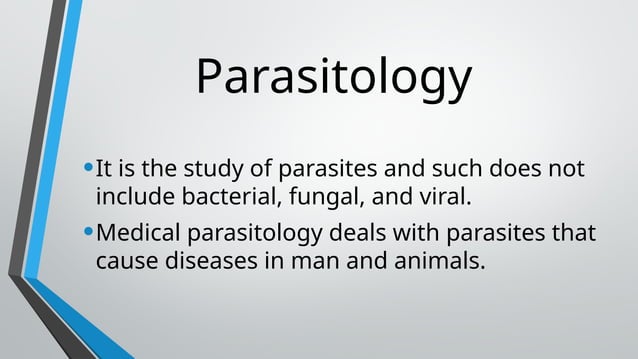 INTRODUCTION TO PARASITOLOGY POWERPOIINT | PPTX