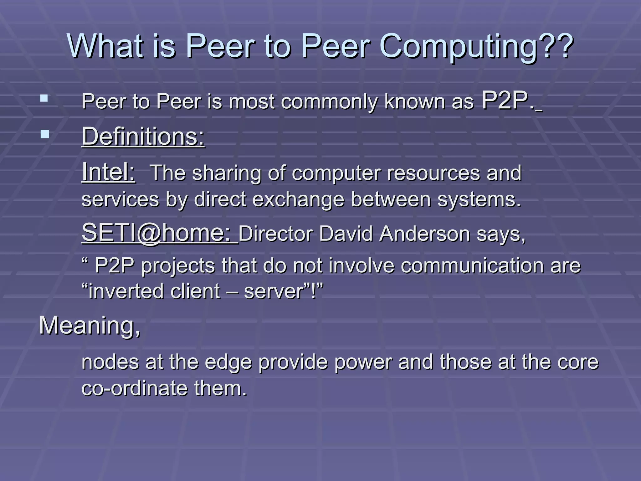 Introduction to Peer-to-Peer Networks | PPT