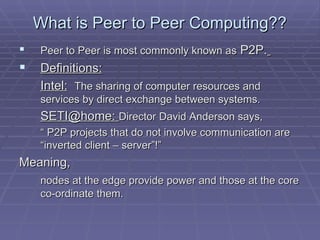 Introduction to Peer-to-Peer Networks | PPT