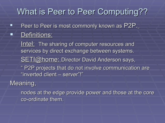 Introduction to Peer-to-Peer Networks | PPT