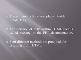 Introduction to php | PPTX
