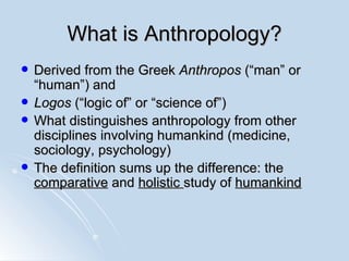Introduction to physical anthropology | PPT