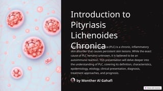 Introduction-to-Pityriasis-Lichenoides-Chronica.pptx | Skin and ...