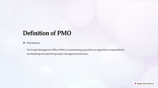 Introduction to PMO Support - One Federal Solution | PPT