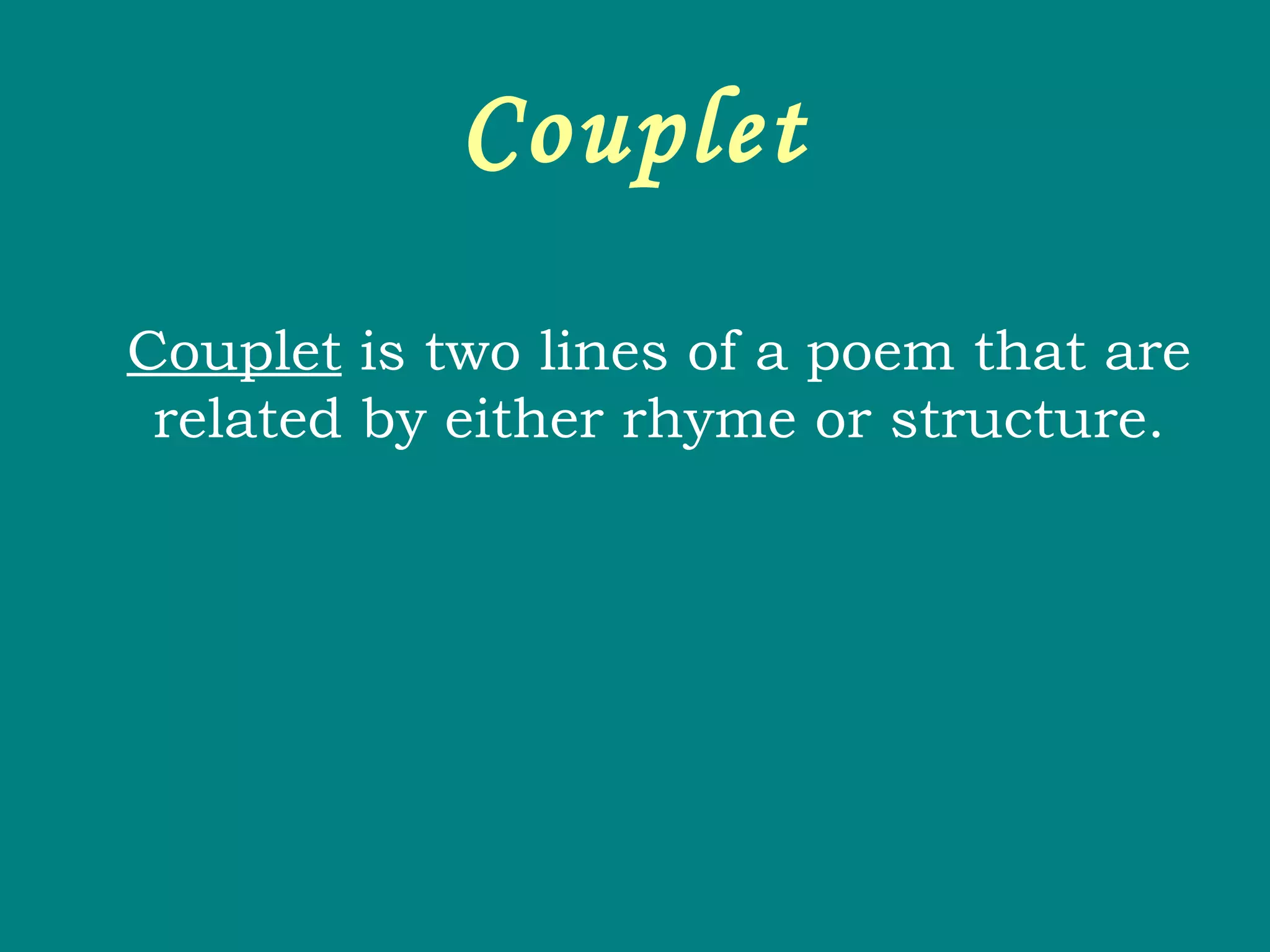 Introduction To Poetic Terminology | PPT