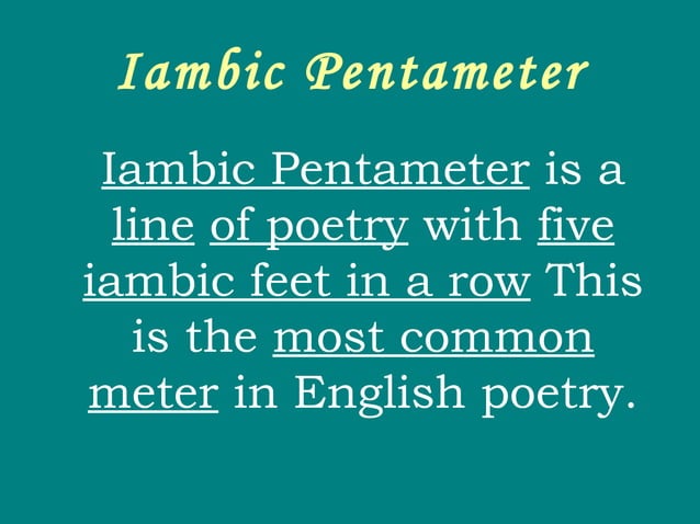 Introduction To Poetic Terminology | PPT | Poetry | Books and Literature
