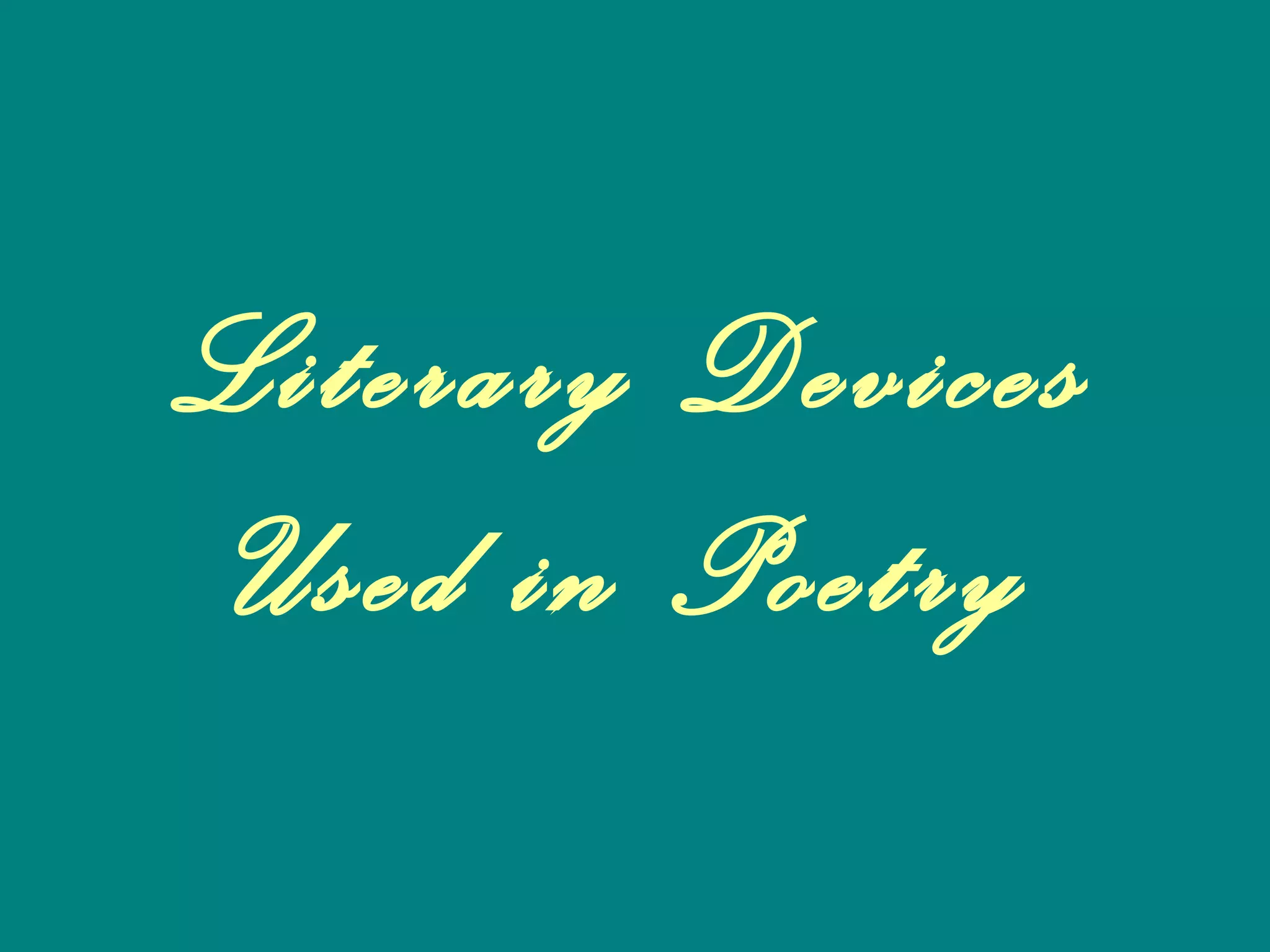 Introduction to-poetic-terminology | PPT | Free Download