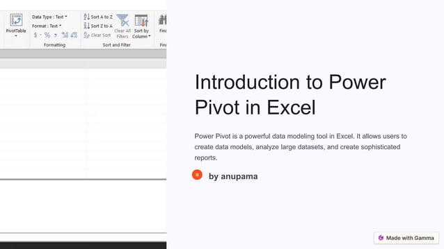 Introduction-to-Power-Pivot-in-Excel.pptx | Databases | Computer Software and Applications