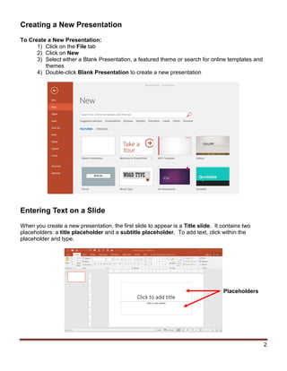 Introduction to-power point-2016 | PDF