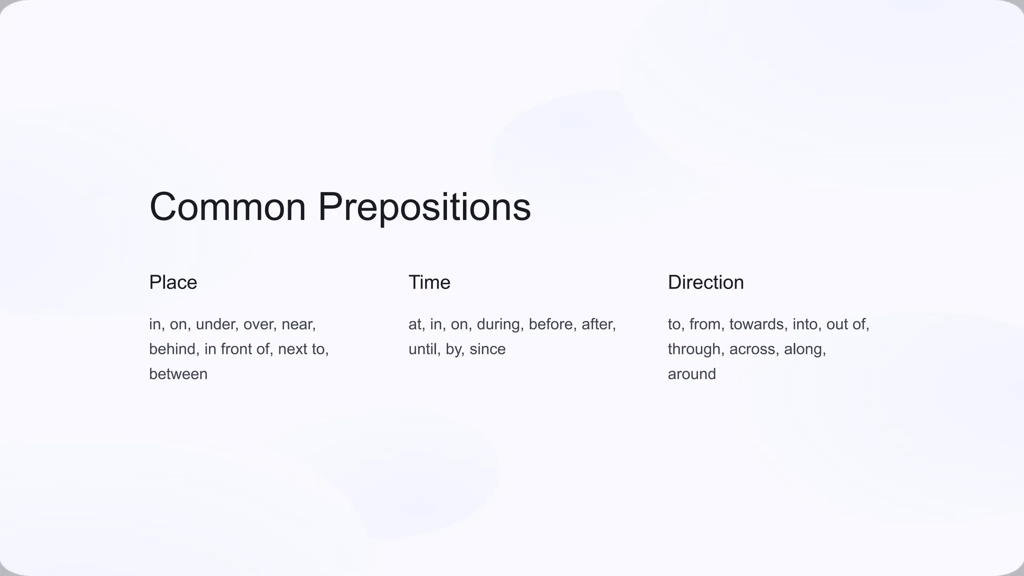 Introduction-to-Prepositions. 5th Grade Language | PPTX