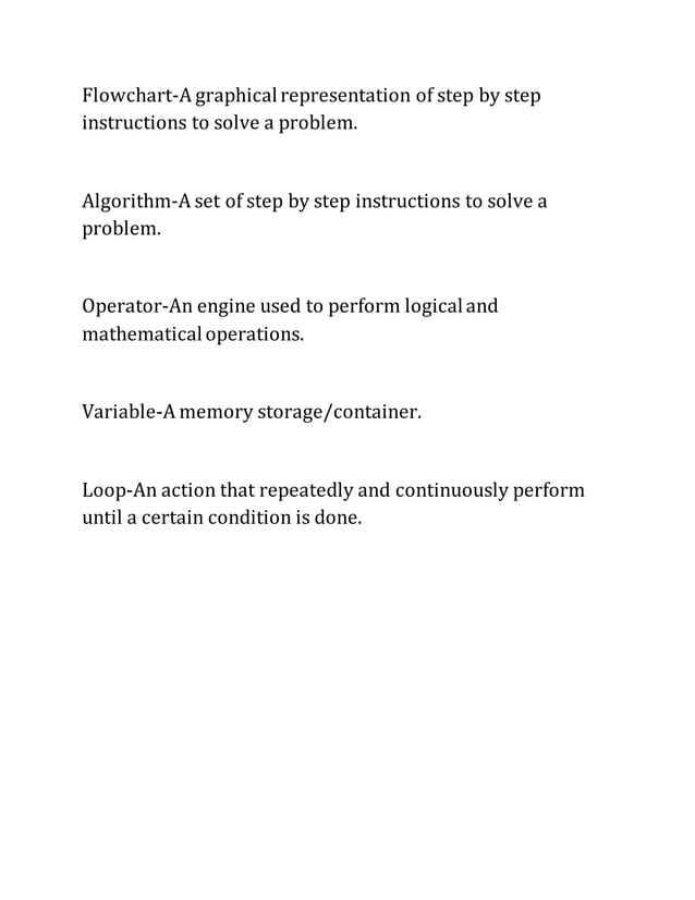 Introduction to programming | DOCX