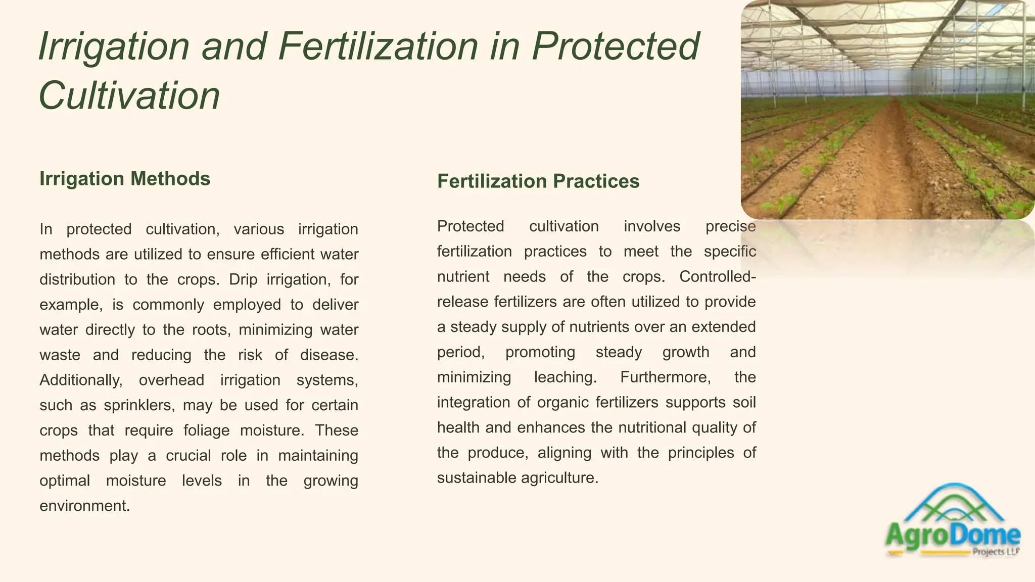 Introduction To Protected Cultivationpptx Agriculture Industries
