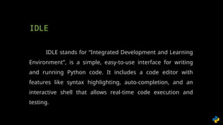 Introduction-to-Python.pptx grade 9 ICT. | PPTX