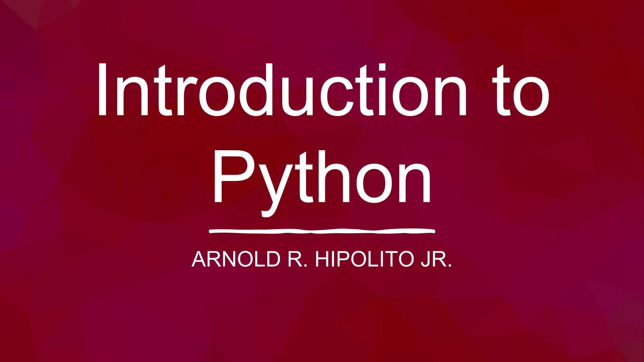 Introduction To Python Programming Language Ppt