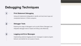 Introduction-to-Python-Internship report.pptx | Programming Languages | Computing
