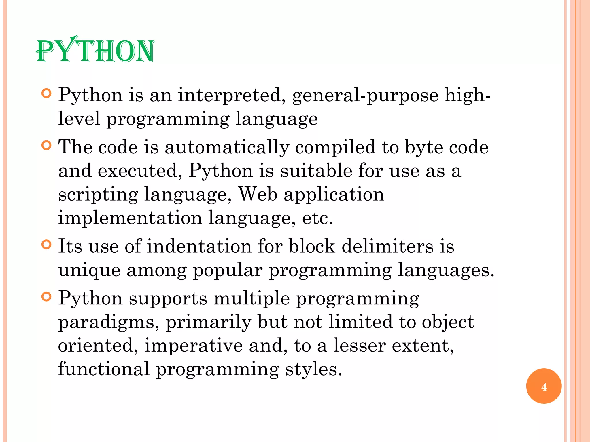 Introduction To Python | PPT