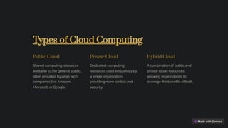 Cloud migration supplier - cloud types in cloud computing | PPT