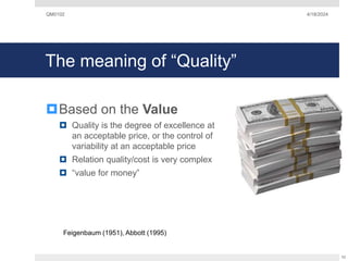 Introduction to Quality Management in higher education | PPT