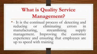 Introduction-to-QSM (1).pptx | Hospitality Industry | Industries