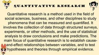 INTRODUCTION-TO-QUANTITATIVE-RESEARCH.pptx | Free Download
