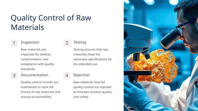 Introduction to Raw Materials Used in Manufacturing Process | PPTX ...