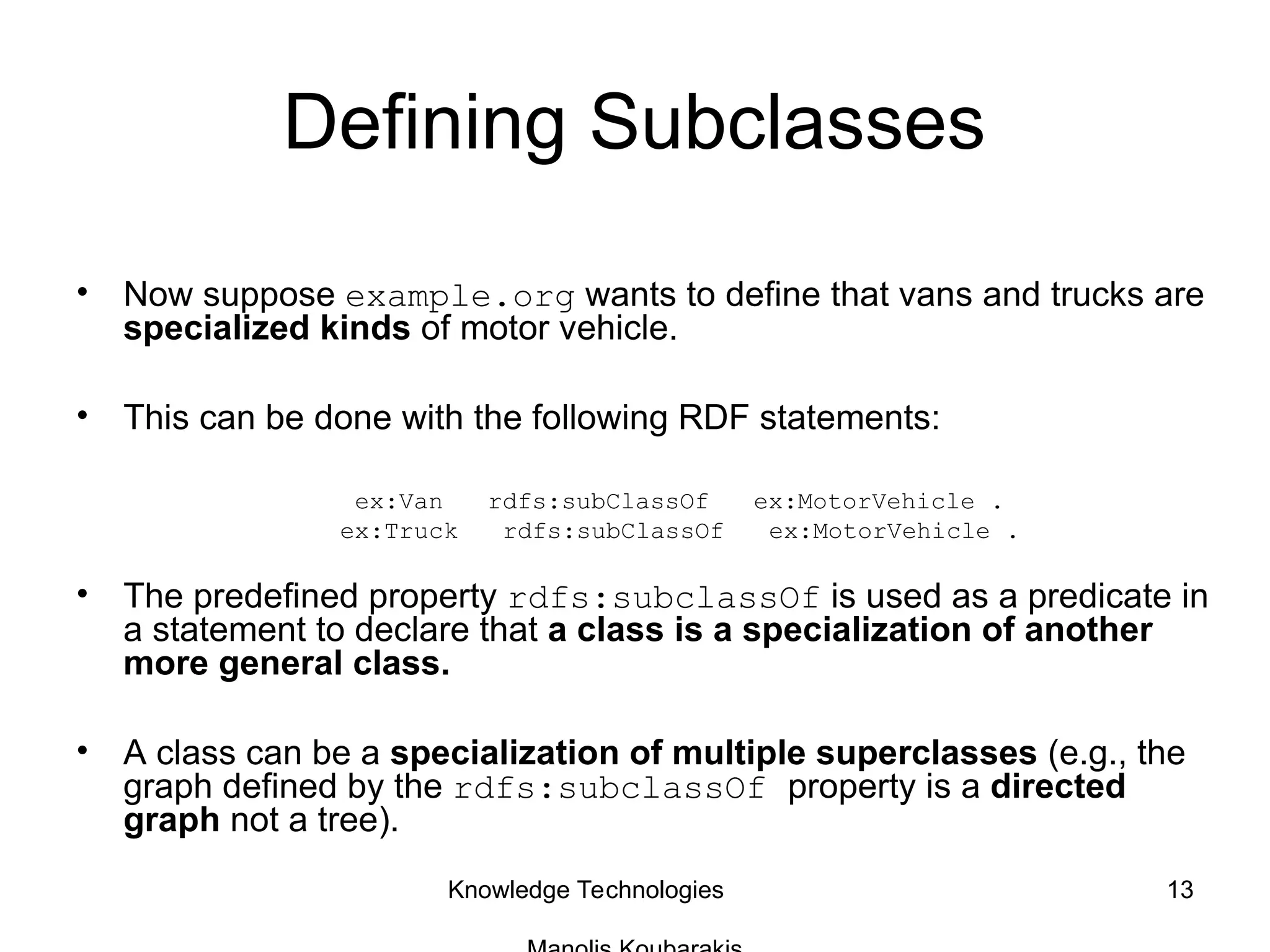 Introduction To Rdf Schema Revised Complete Ppt
