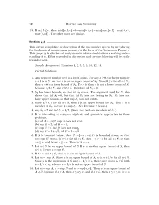 Introduction to Real Analysis 4th Edition Bartle Solutions Manual | PDF