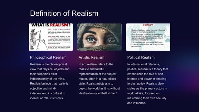 Introduction-to-Realism presentation.pptx | Modern Art | Fine Art