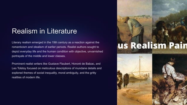 Introduction-to-Realism presentation.pptx | Modern Art | Fine Art