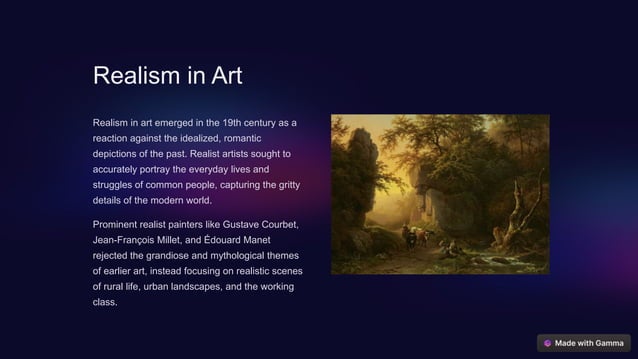Introduction-to-Realism presentation.pptx | Modern Art | Fine Art