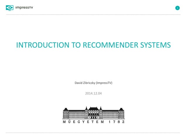 An introduction to Recommender Systems | PDF
