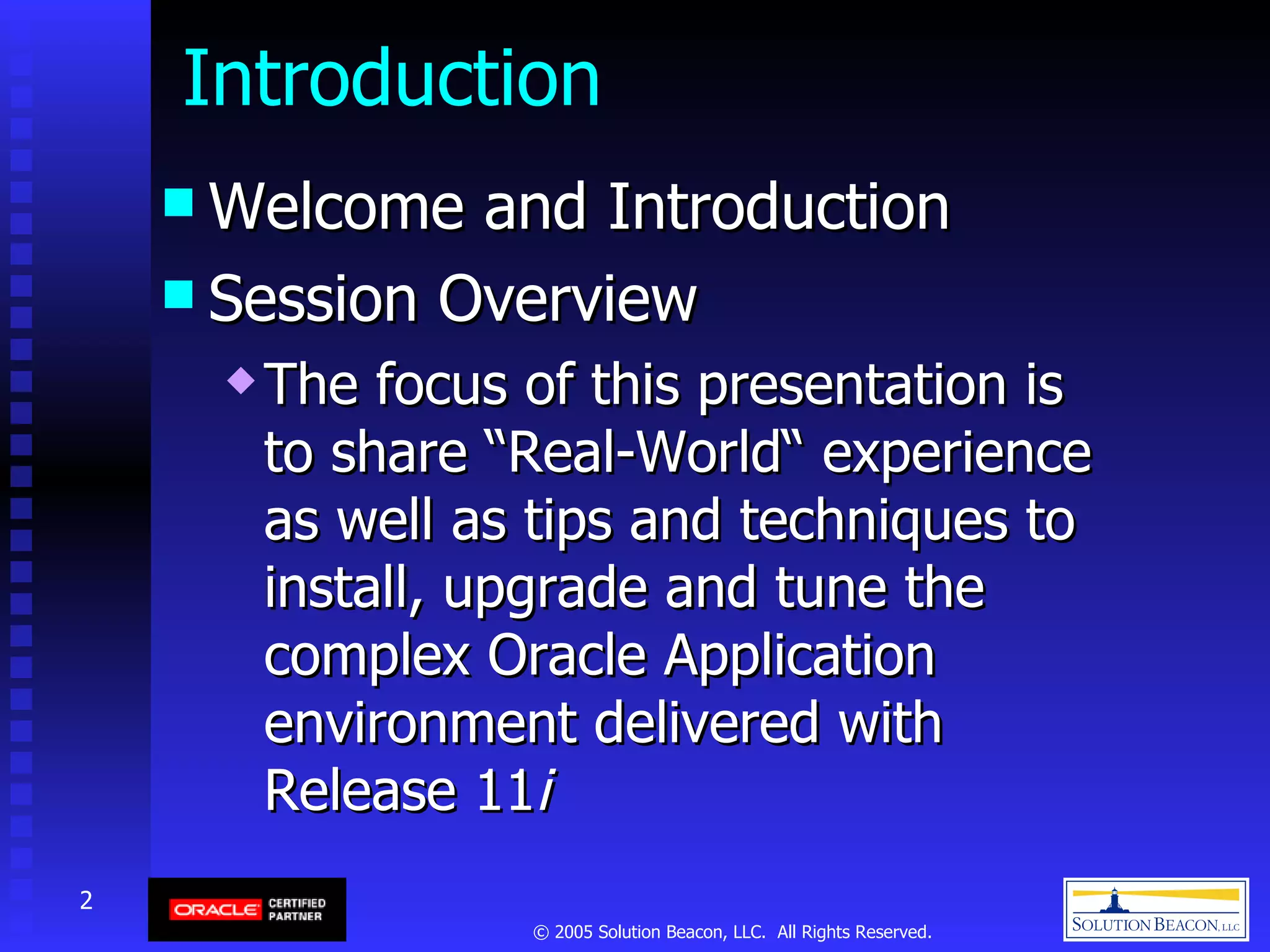 Introduction to-release-11i-part-1-of-2-installation3771 | PPT