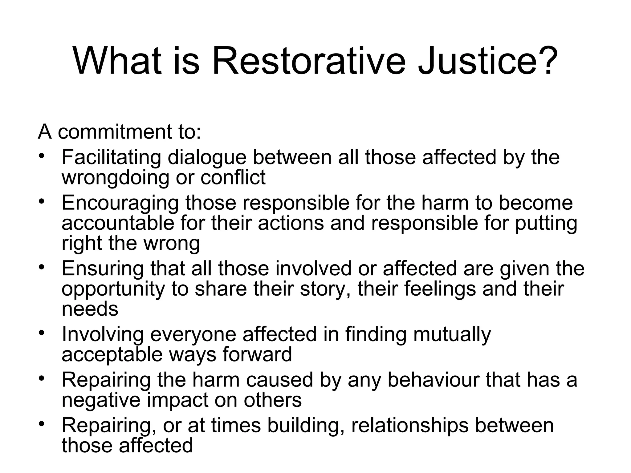Introduction To Restorative Approaches In Organisations | PPT