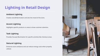 retail space design ,types of layout ,different types of furniture ...