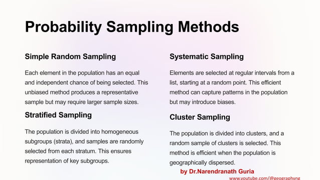 Sampling Techniques in research methodology | PPTX | Geography | Science