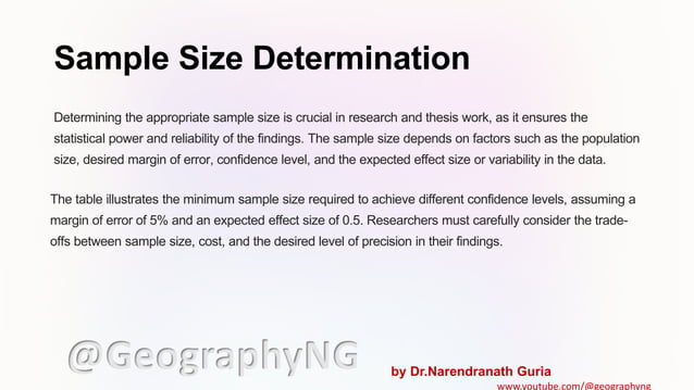 Sampling Techniques in research methodology | PPTX | Geography | Science