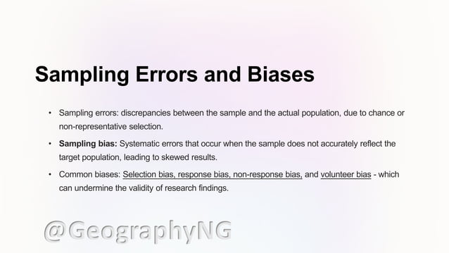Sampling Techniques in research methodology | PPTX | Geography | Science