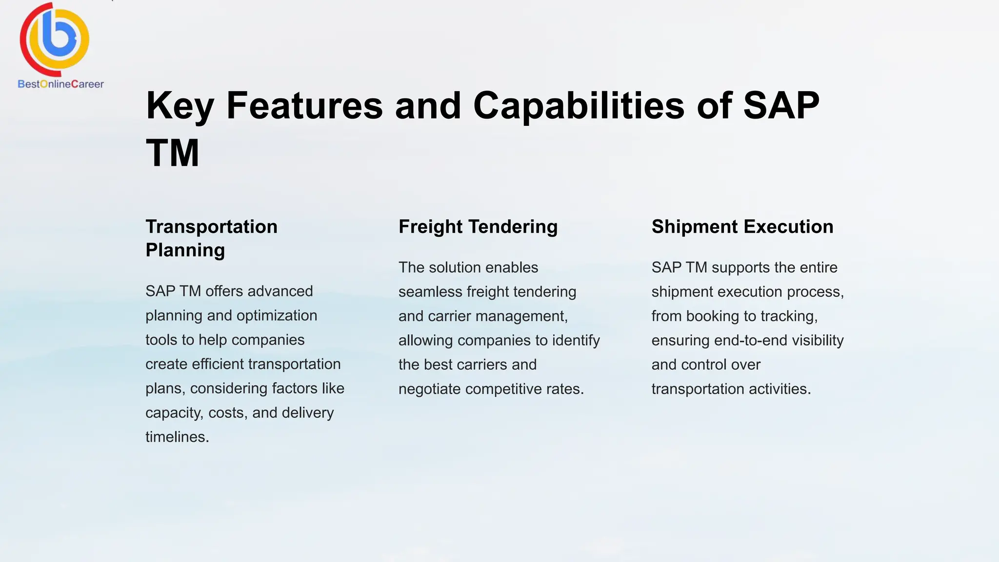 Sap Transportation Management Tm Module Pptx Logistics And