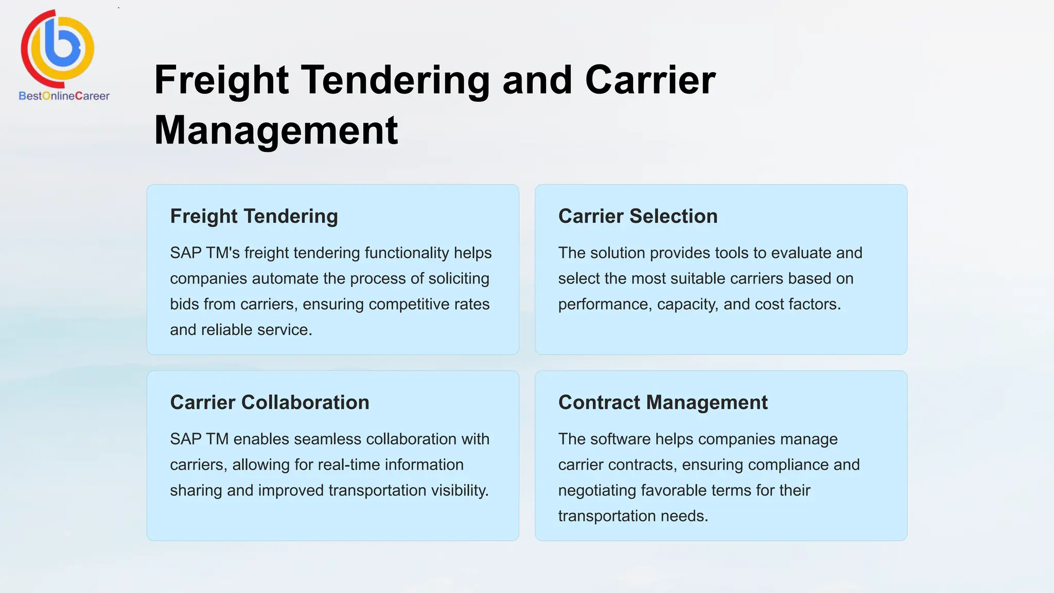 Sap Transportation Management Tm Module Pptx Logistics And