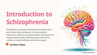 Introduction to Schizophrenia by edr.pptx