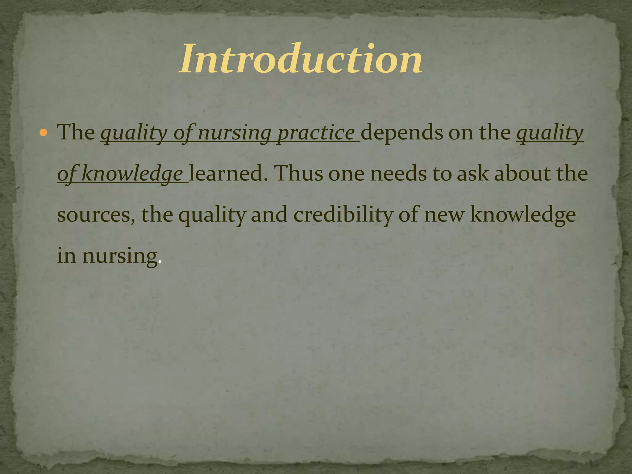 Introduction to-scientific-nursing-research | PPT